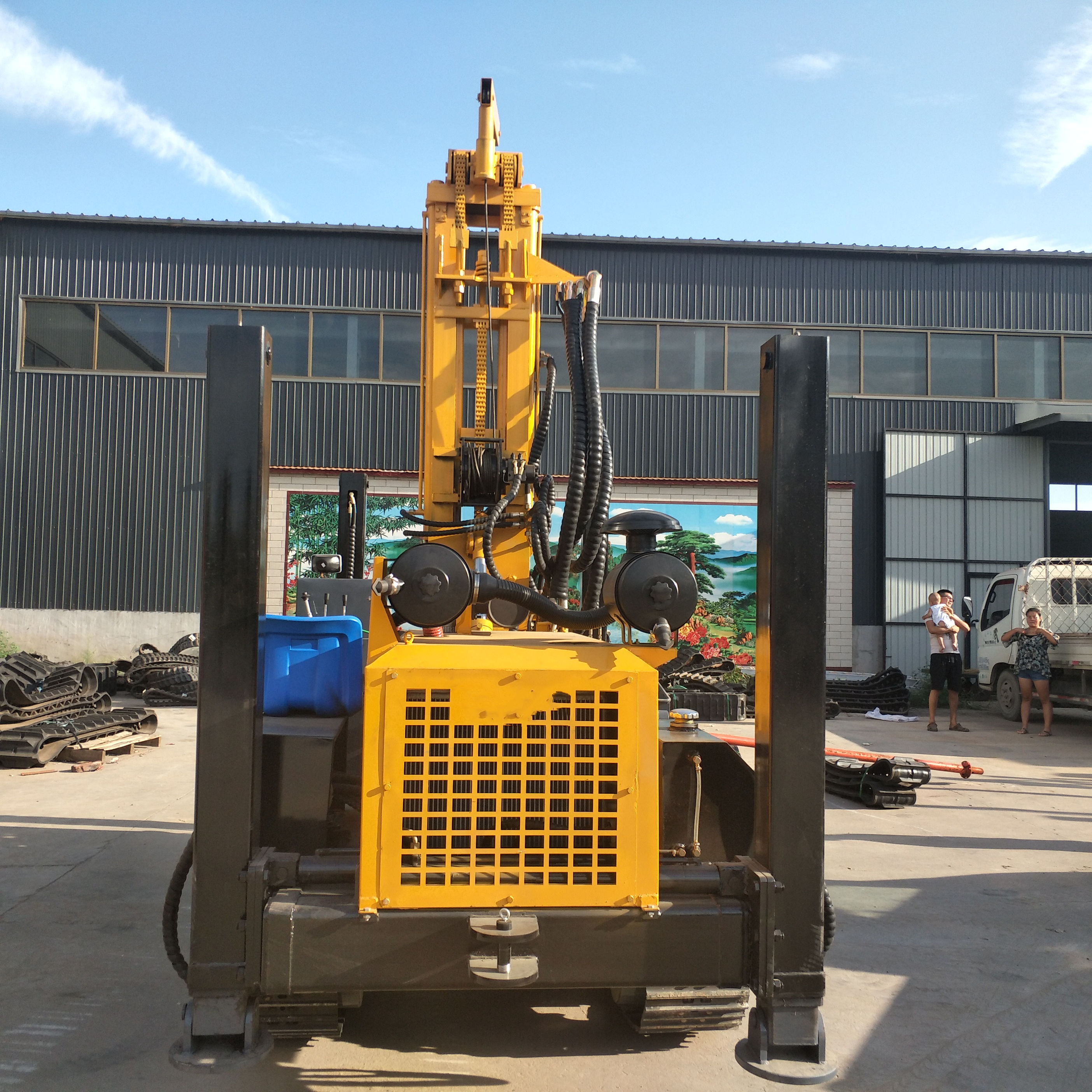 260m Small Pneumatic Air Compressor Water Bore Well Drilling Machine ...