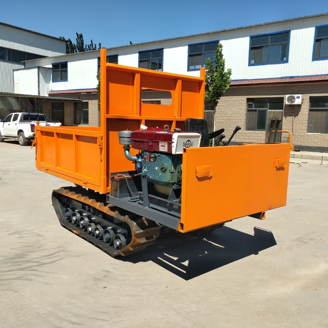 2 Ton Mini Rubber Track Transporter Dumper Truck Simple Operation